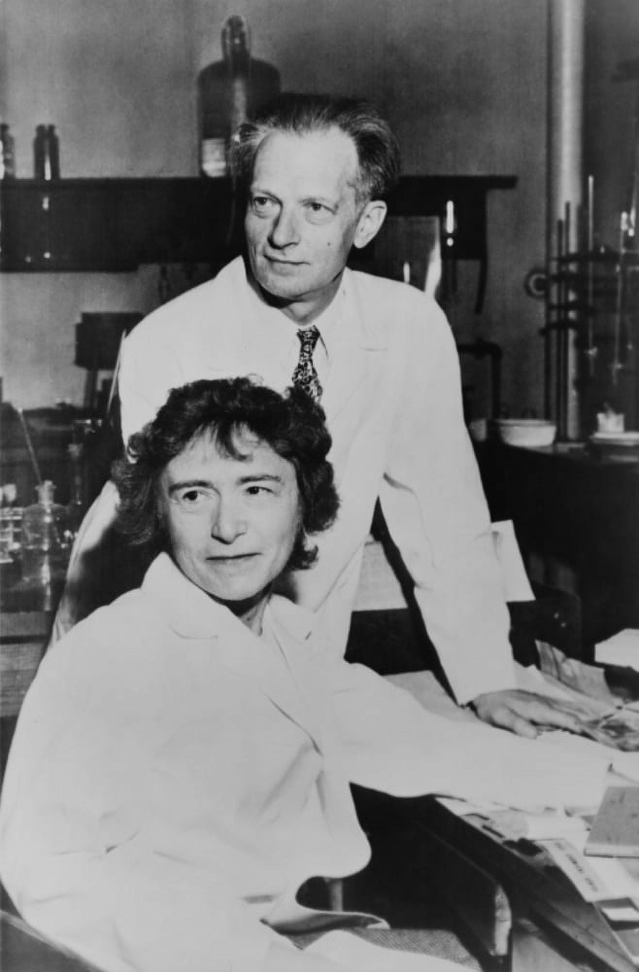 Dr. Carl Cori And Dr. Gerty Cori In Their Laboratory At The Washington University. They Were ...