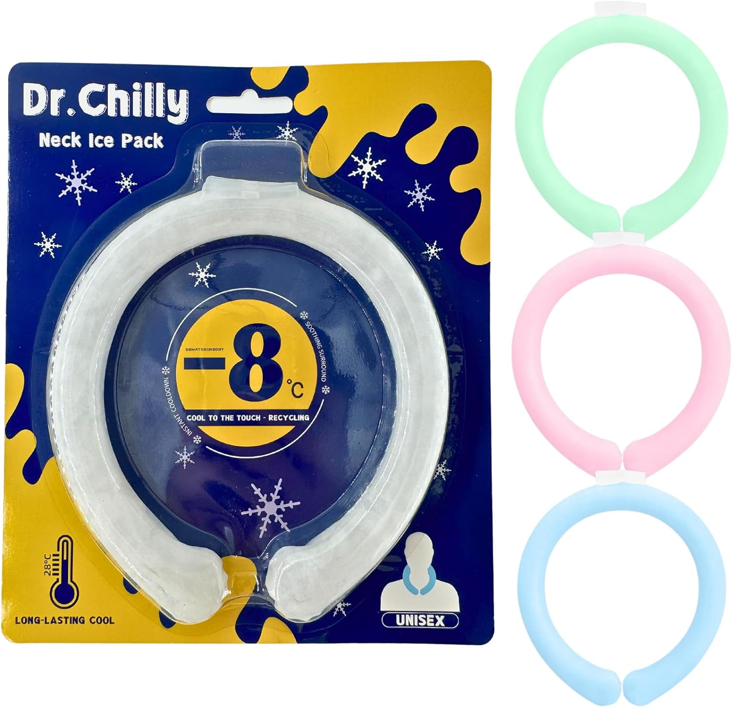 Dr Chilly Ice Ring,Neck Ice Pack, Neck Cooling Tube, Reusable Wearable ... Dr Chilly Ice Ring,Neck Ice Pack, Neck Cooling Tube, Reusable Wearable ...