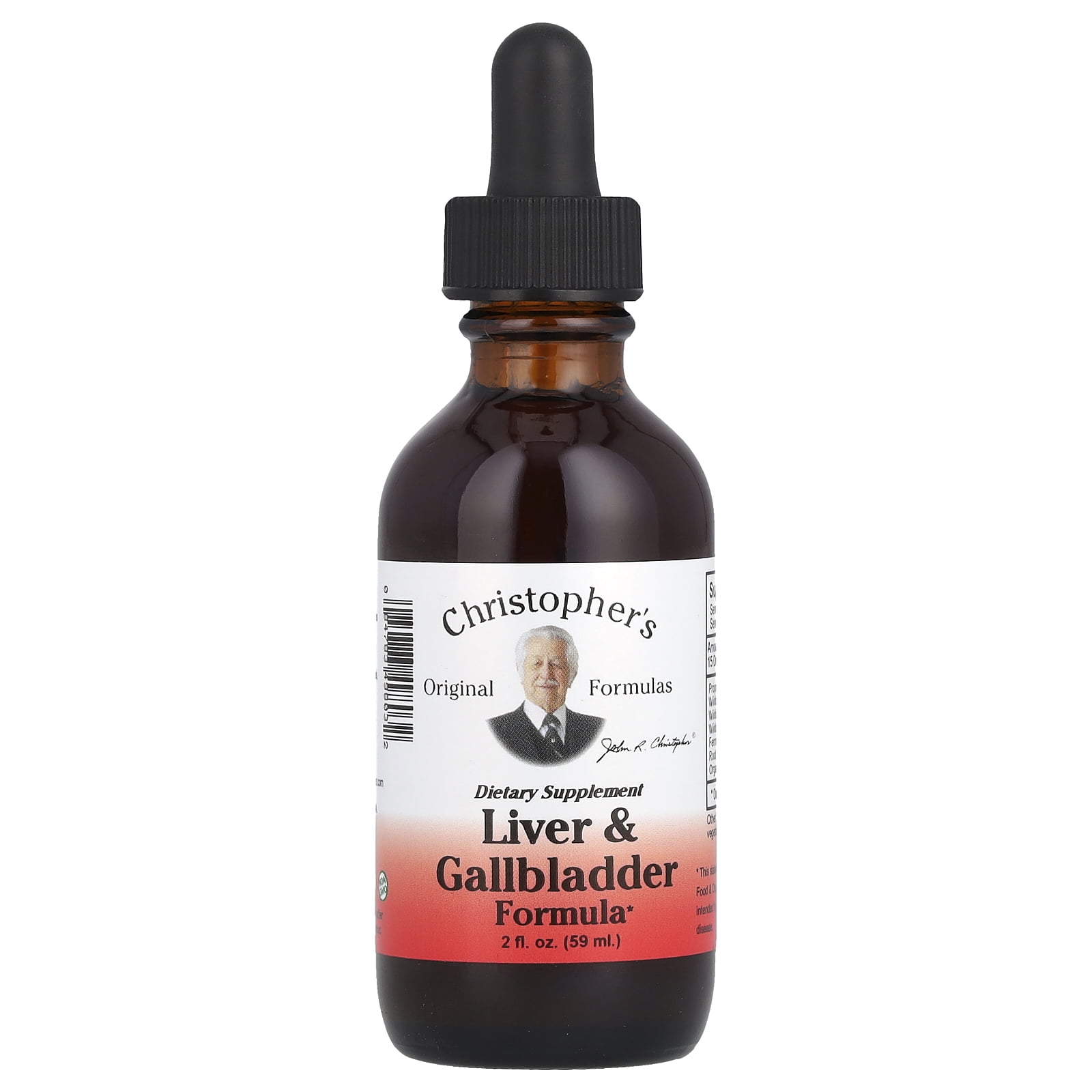 Dr. Christopher's Dietary Supplement - Liver & Gallbladder Formula, 2 fl oz, Kosher, GMP, Gluten ...