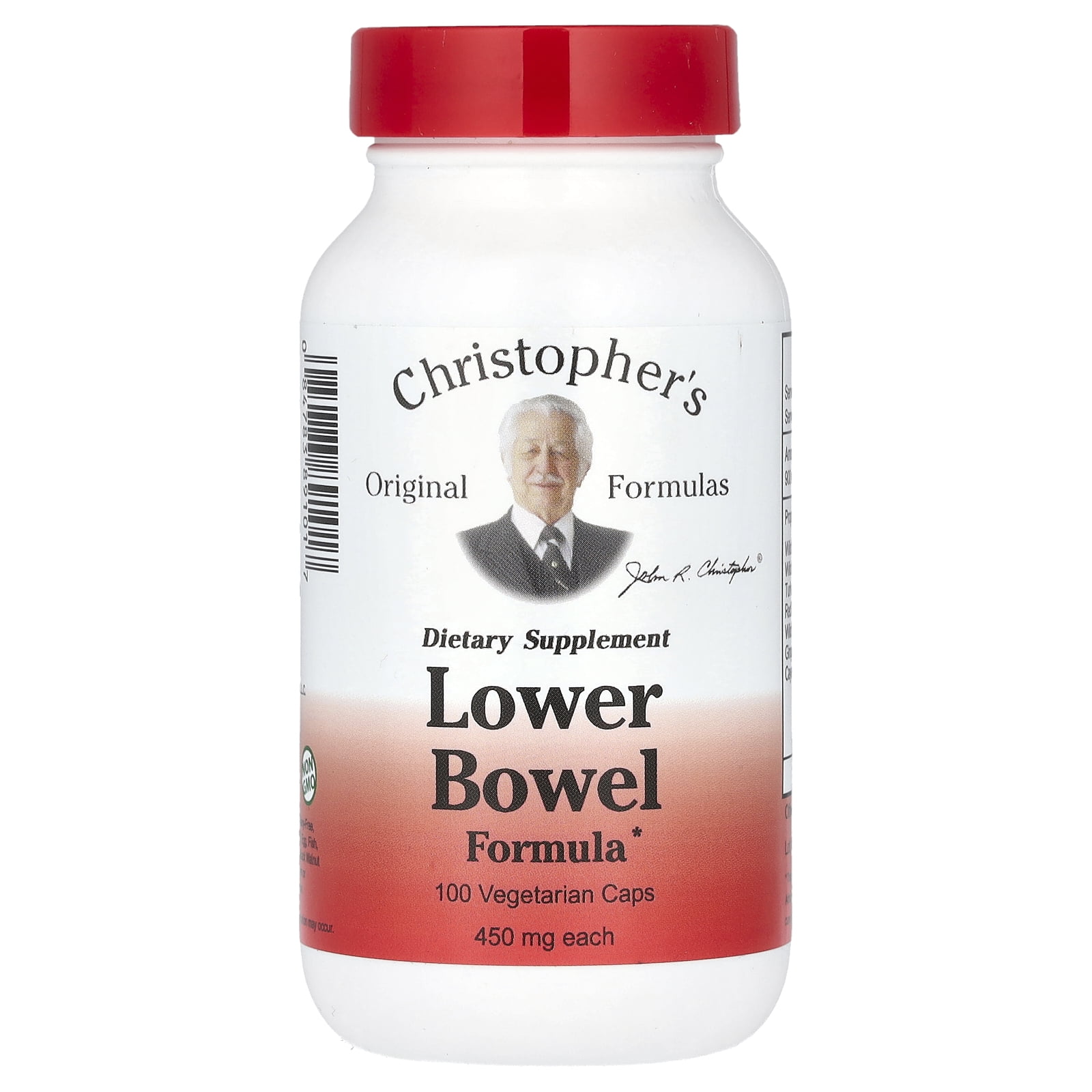 Dr. Christopher's 450 mg Vegetarian Capsules, Lower Bowel Herbal ...
