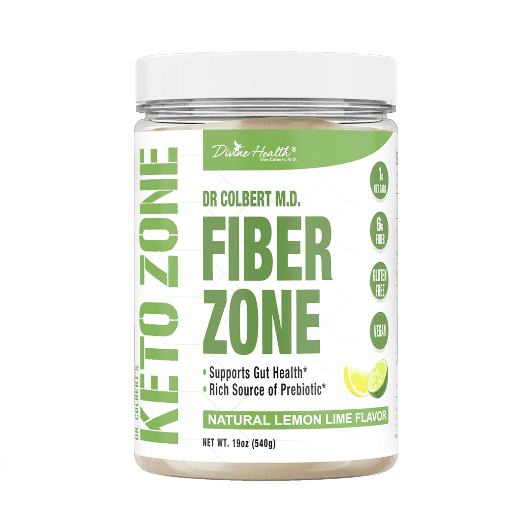 Dr Colbert MD Fiber Zone Powder | Lemon-lime Flavor | Prebiotics ...