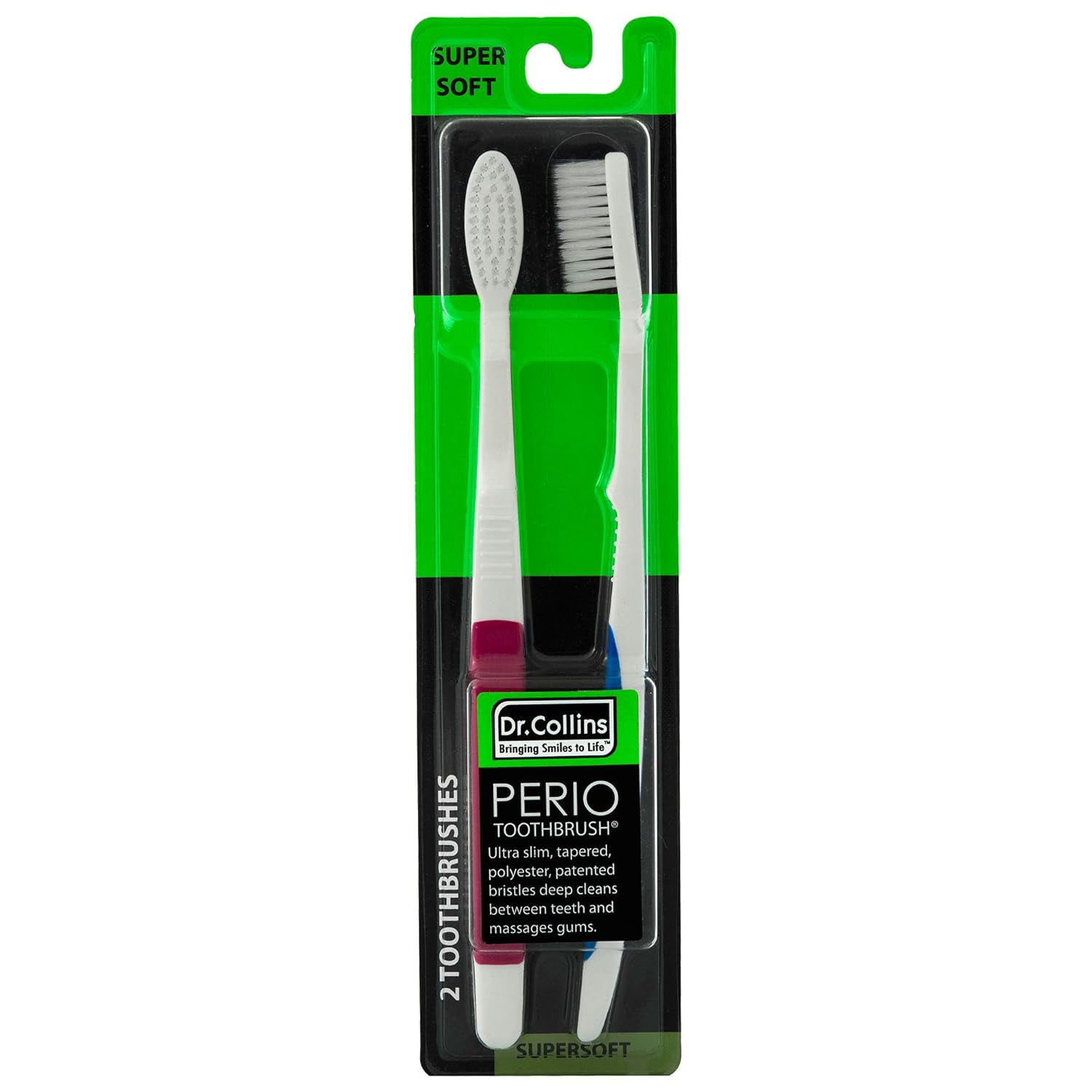 Dr. Collins Perio Toothbrush, (Colors Vary) (Pack of 12) - Walmart.com