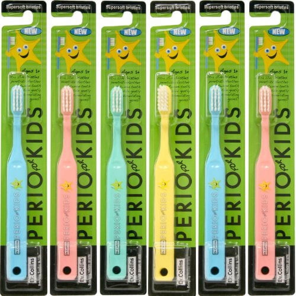Dr. Collins Perio for Kids Toothbrush 6 Pack Assorted Colors - Walmart.com
