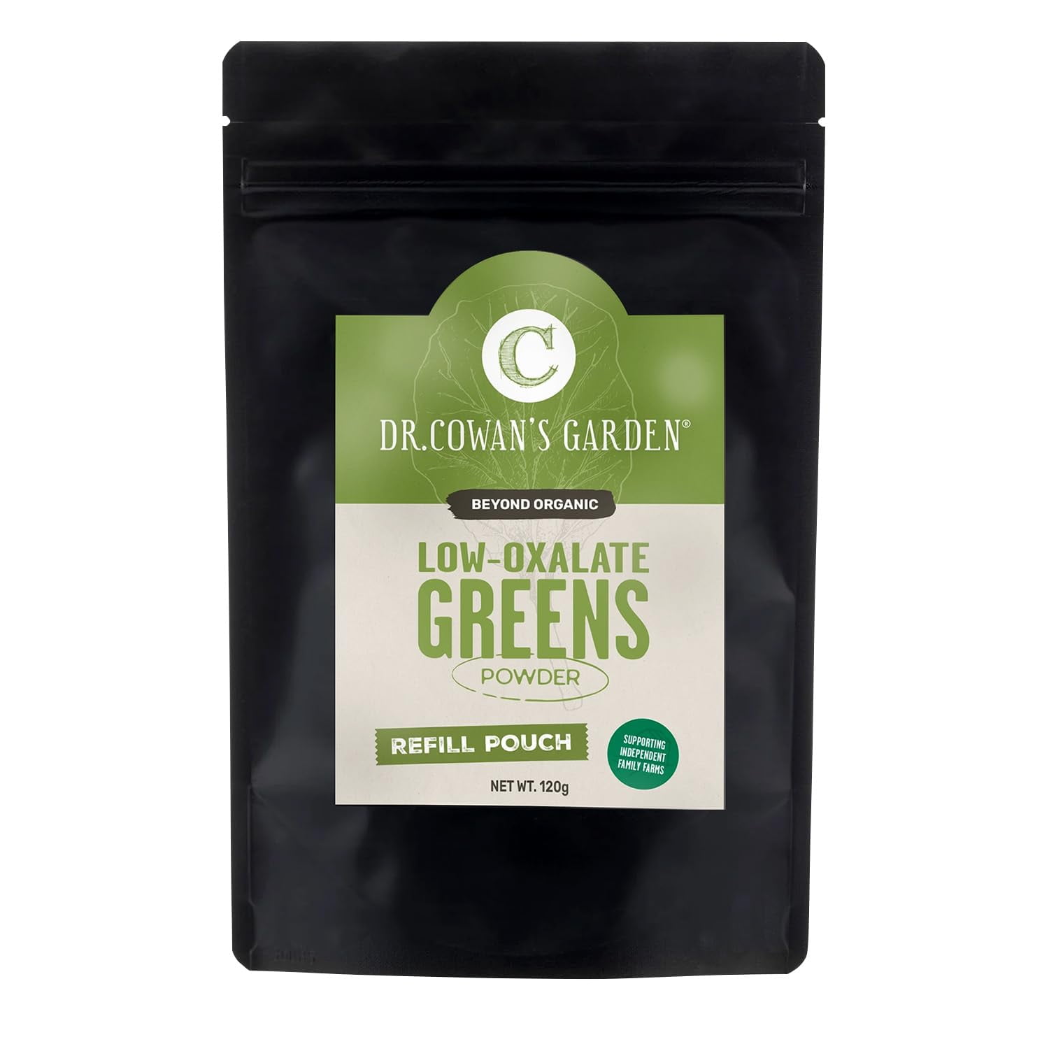 Dr. Cowan's Garden Low-Oxalate Greens MDA05 Veggie Powder Refill Pouch ...