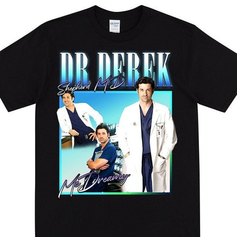 Dr DEREK SHEPERD T-shirt For Greys fans, Grey Sloan Memorial, Hospital ...