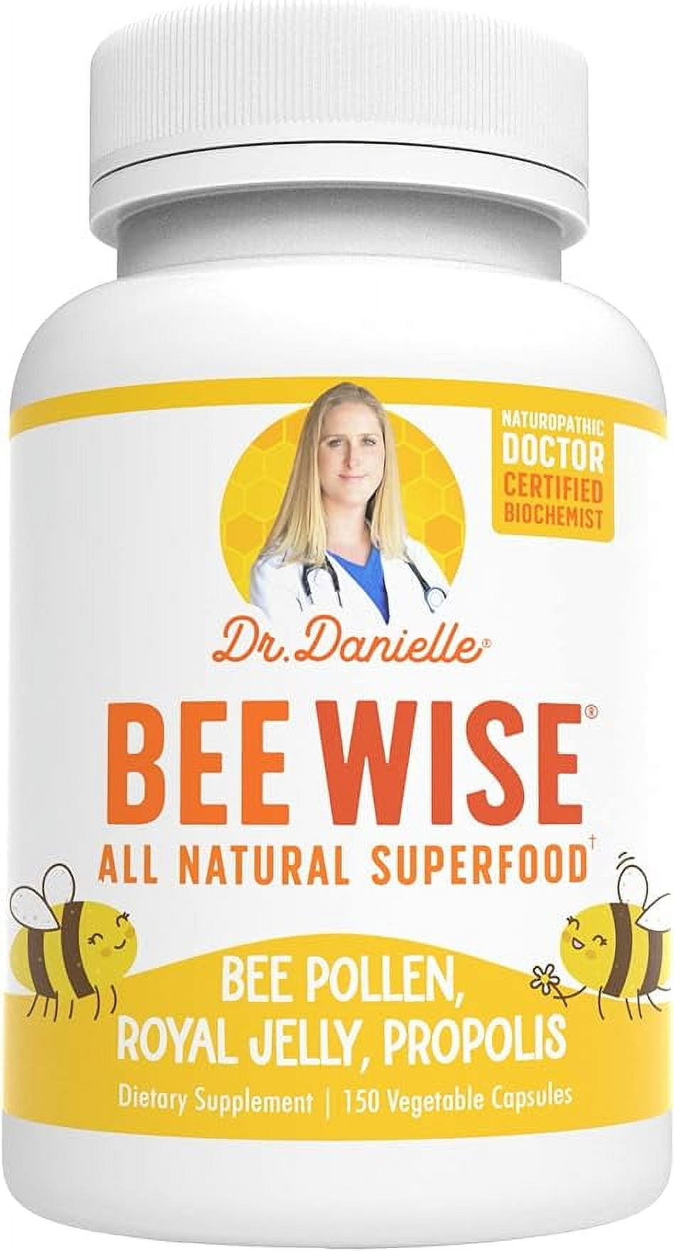 Dr. Danielle's Bee Wise - Bee Pollen Supplement - Bee Well with Royal Jelly, Propolis, Beepollen ...