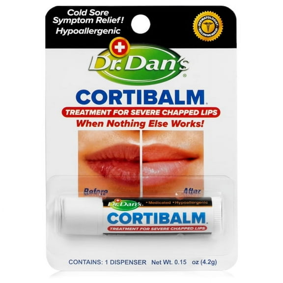 Dr. Dan's CortiBalm Hypoallergenic Lip Balm, Cold Sore & Dry Lip ...