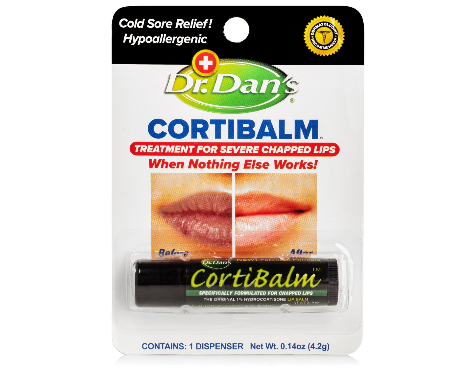 Dr. Dans Cortibalm Lip Balm for Chapped Lips - 0.14 oz - Walmart.com