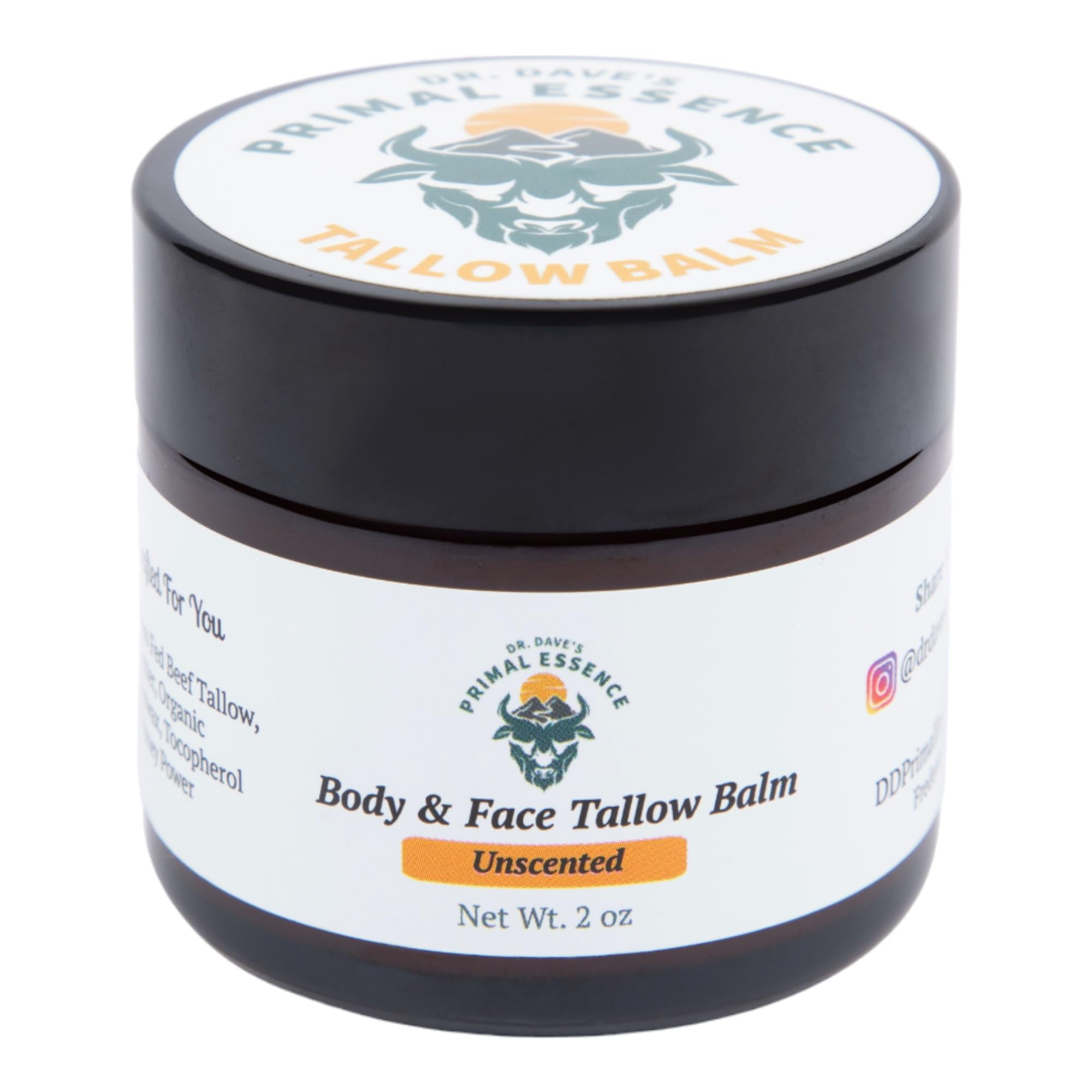 Dr. Dave's Primal Essence IRF13 Beef Tallow Balm for Face and Body with ...