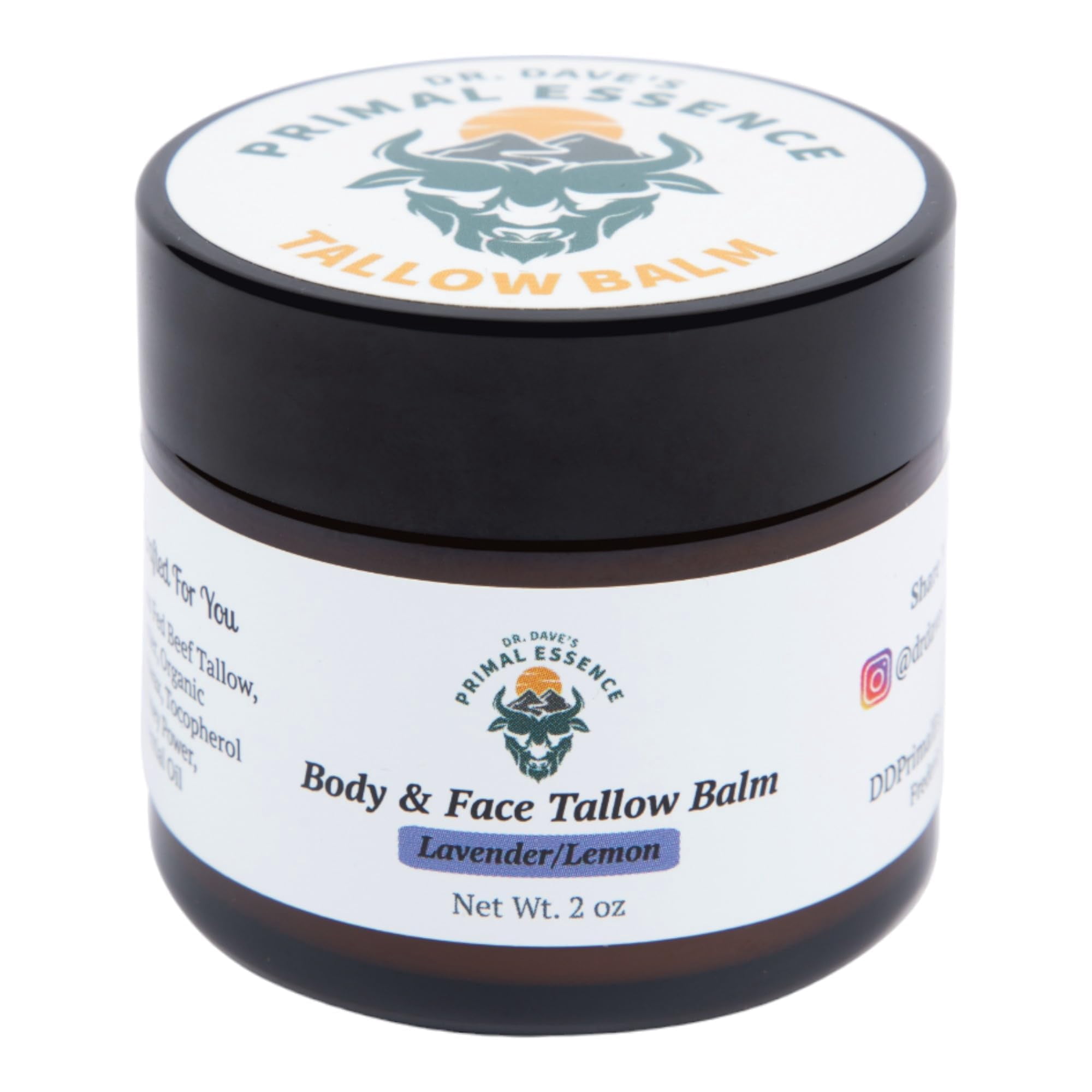 Dr. Dave's Primal Essence VTF5 Beef Tallow Balm for Face and Body with ...