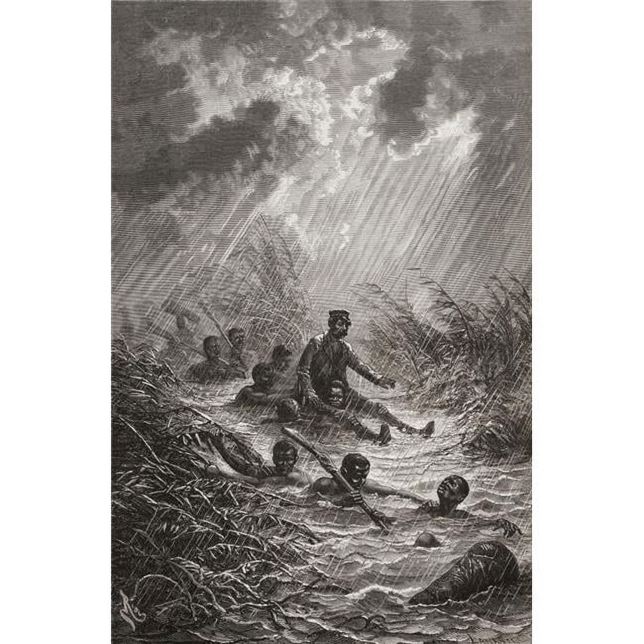 Dr. David Livingstone Being Carried Through A Swamp By Porters During ...
