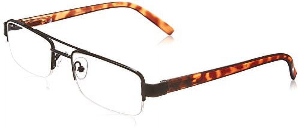 Dr. Dean Edell DDE/Elite Combo 1/2 Eye Semi Rimless Black Metal ...
