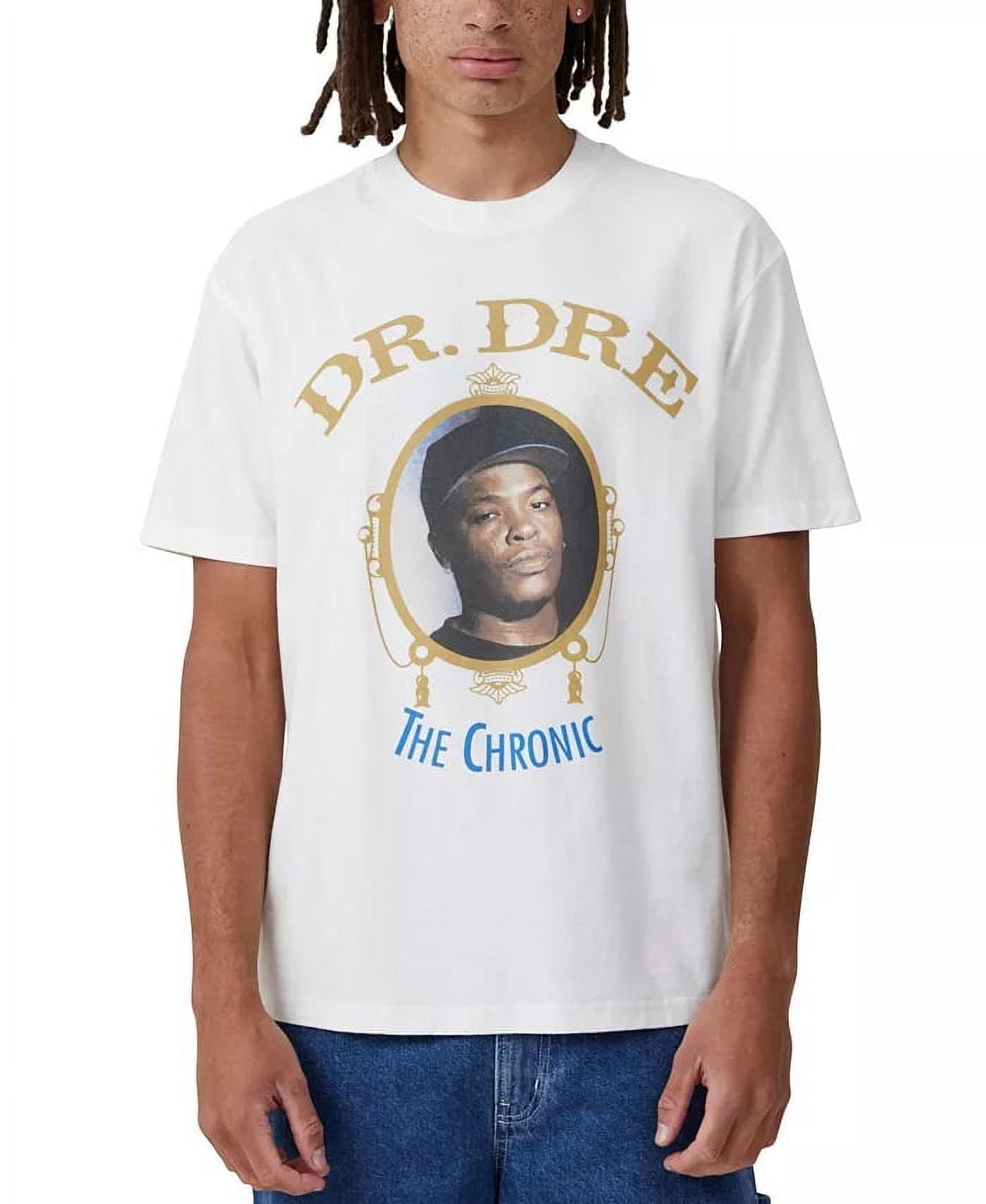 Dr. Dre Men's The Chronic Album Cover Graphic Tee T-Shirt in White ...