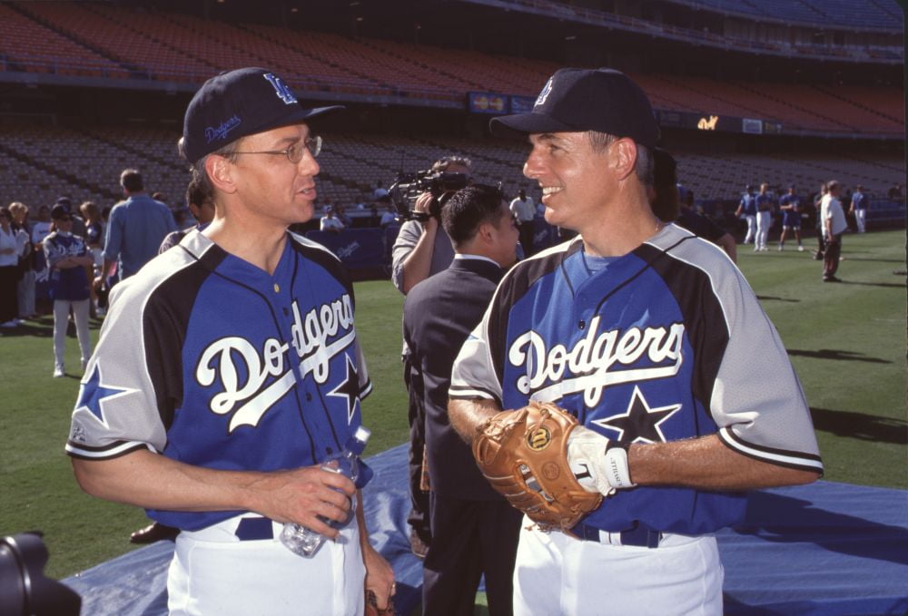 Dr. Drew & Mark Harmon In Dodger Uniforms Hollywood Stars Night Photo ...