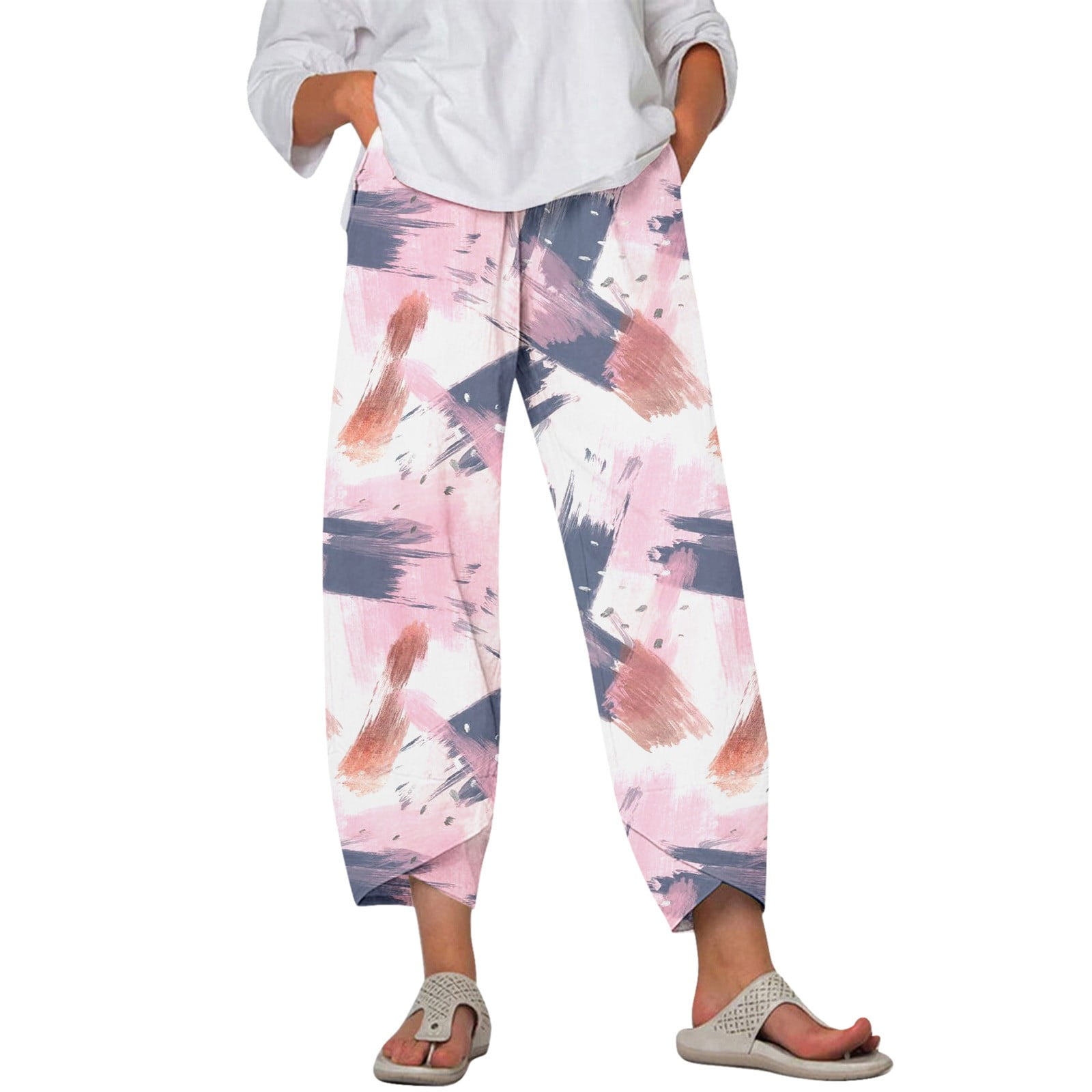 Dr Eam Comtable Pants Womens Baggy Wide Leg Capris Womens Summer