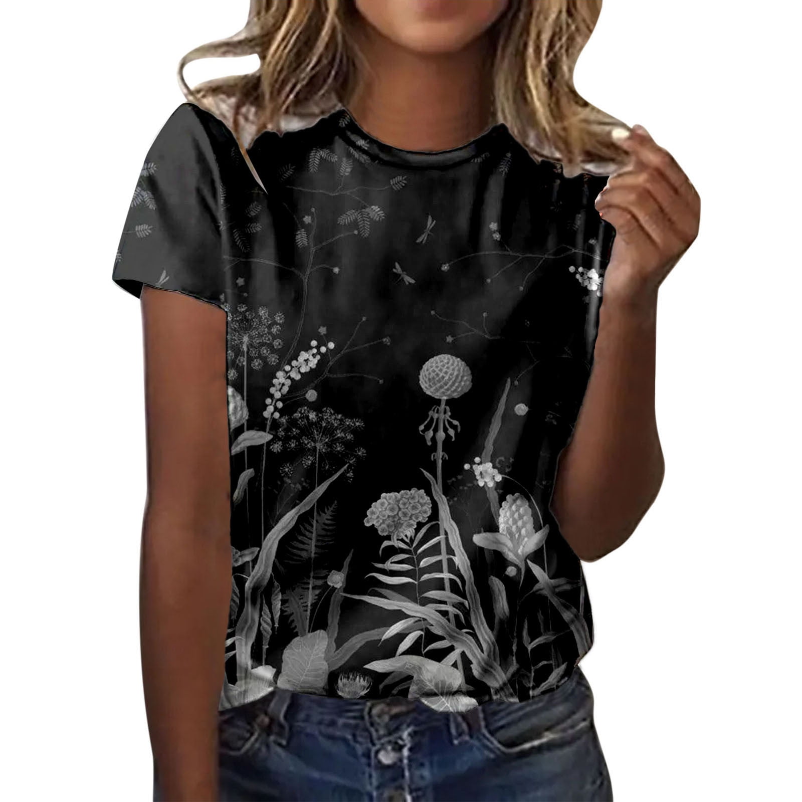Dr Eam Women Cotton Blouses Tee Top Teess Spring And Summer Colorful