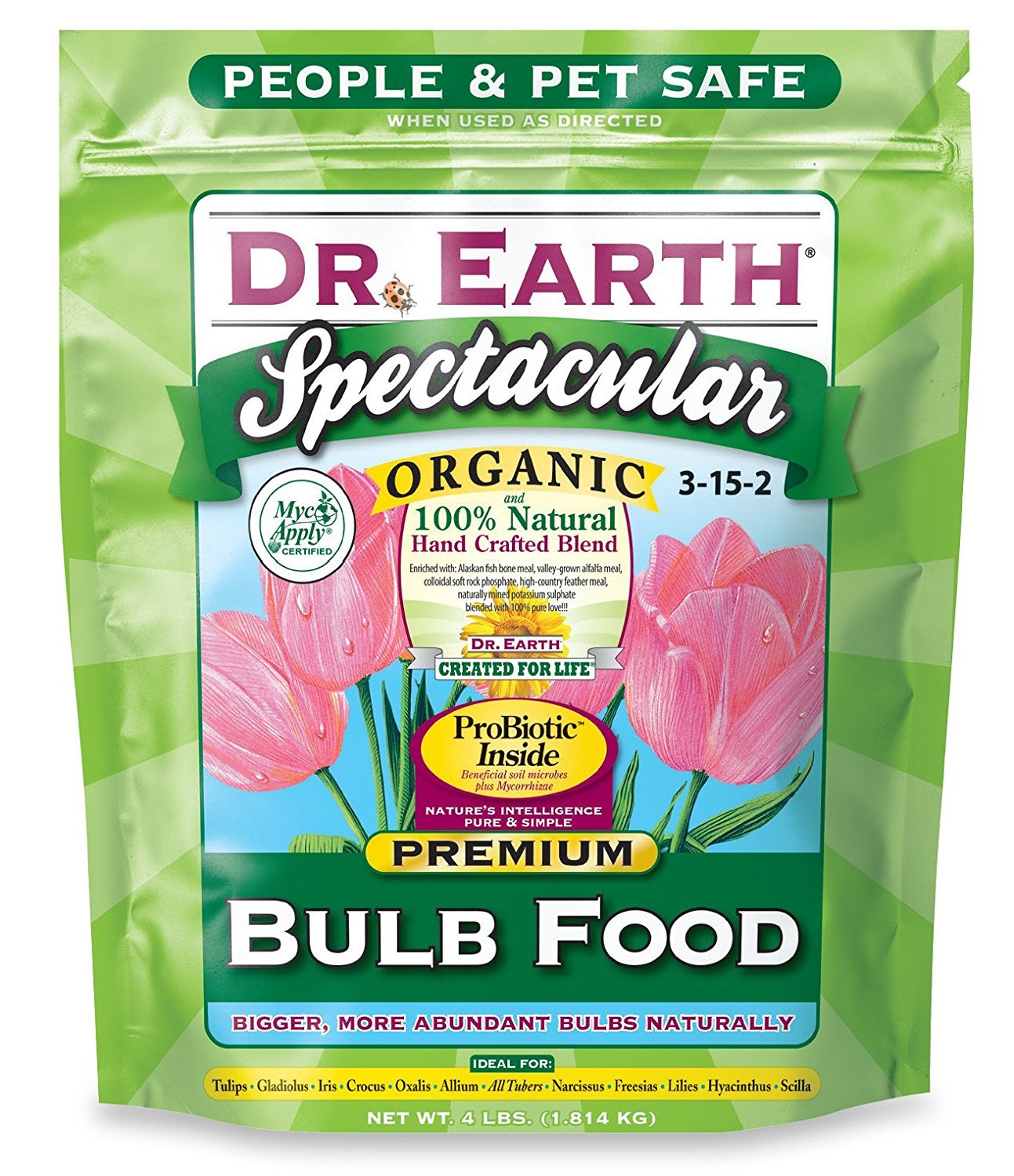 Dr. Earth 700P Organic 1 Bulb Fertilizer in Poly Bag, 4-Pound - Walmart.com