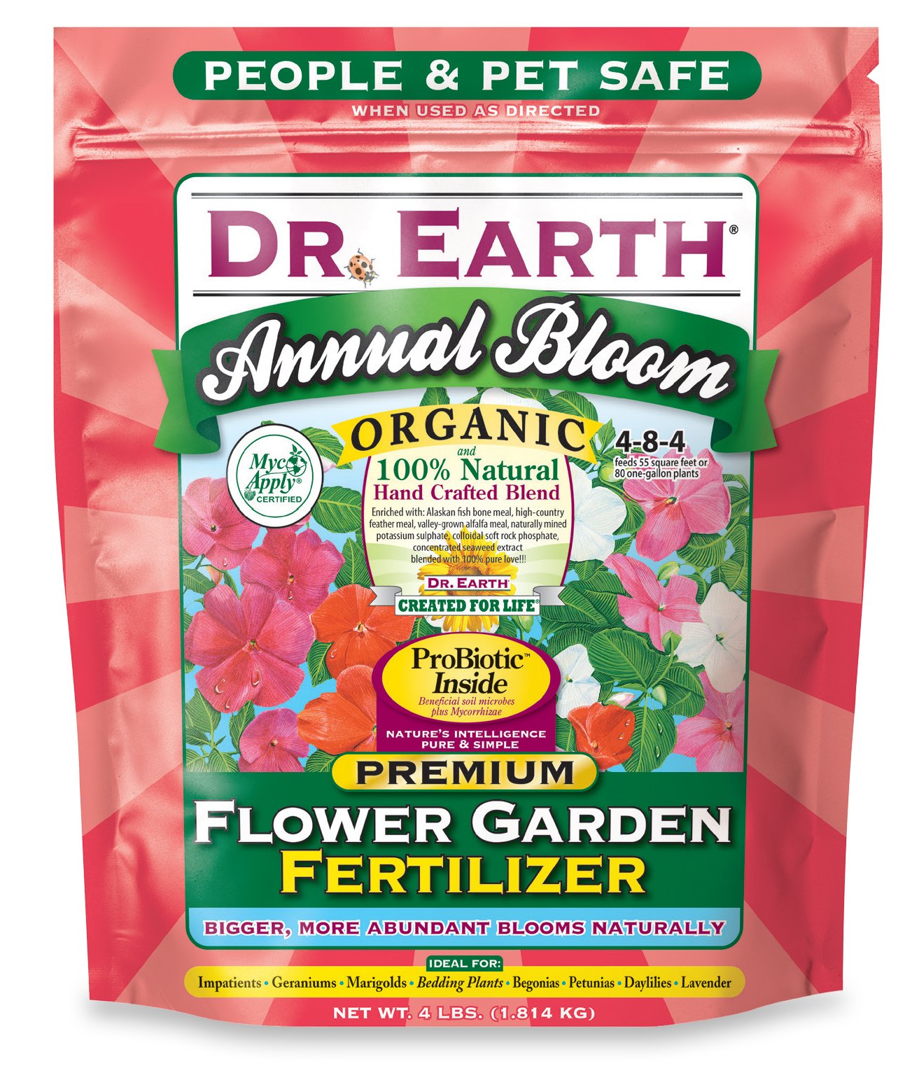 Dr. Earth 705P Organic YPF5 6 Flower Garden Fertilizer in Poly Bag, 4 ...