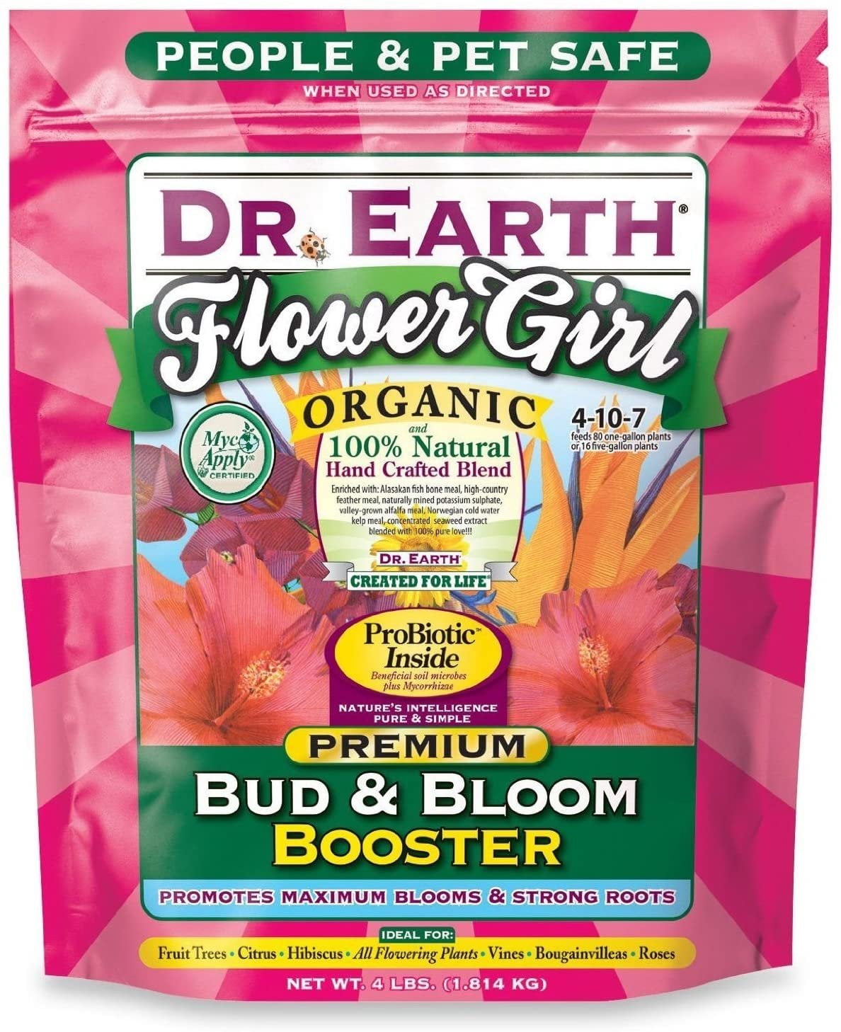 Dr. Earth 707P Organic 8 Bud & Bloom Fertilizer in Poly Bag, 4-Pound ...