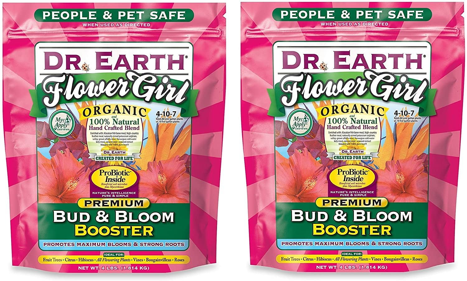 Dr. Earth 707P Organic 8 Bud & Bloom Fertilizer in Poly Bag, 4-Pound Tw ...