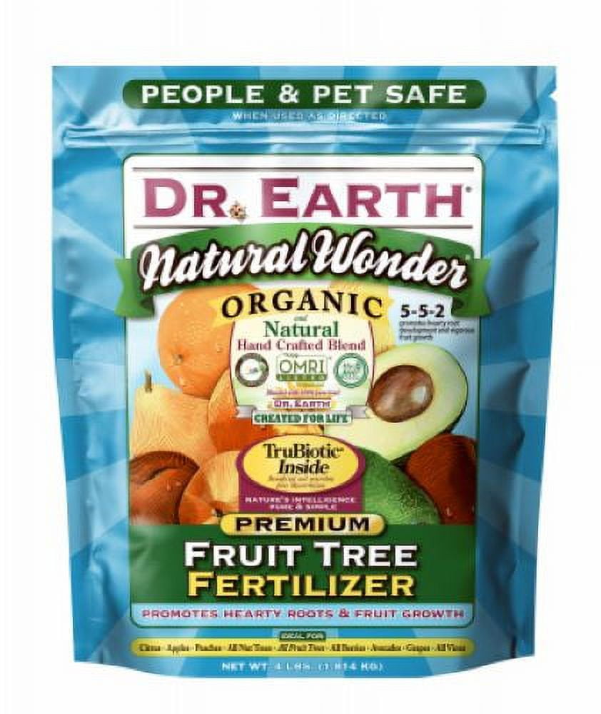Dr. Earth 708P 4 LB Bag of 5-5-2 Natural Wonder Fruit Tree Organic ...