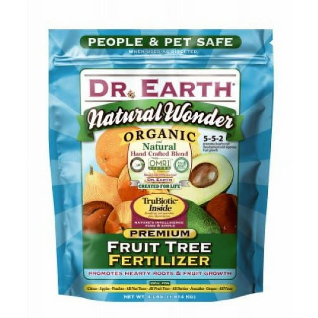 Dr. Earth 708P 4 LB Bag of 5-5-2 Natural Wonder Fruit Tree Organic ...