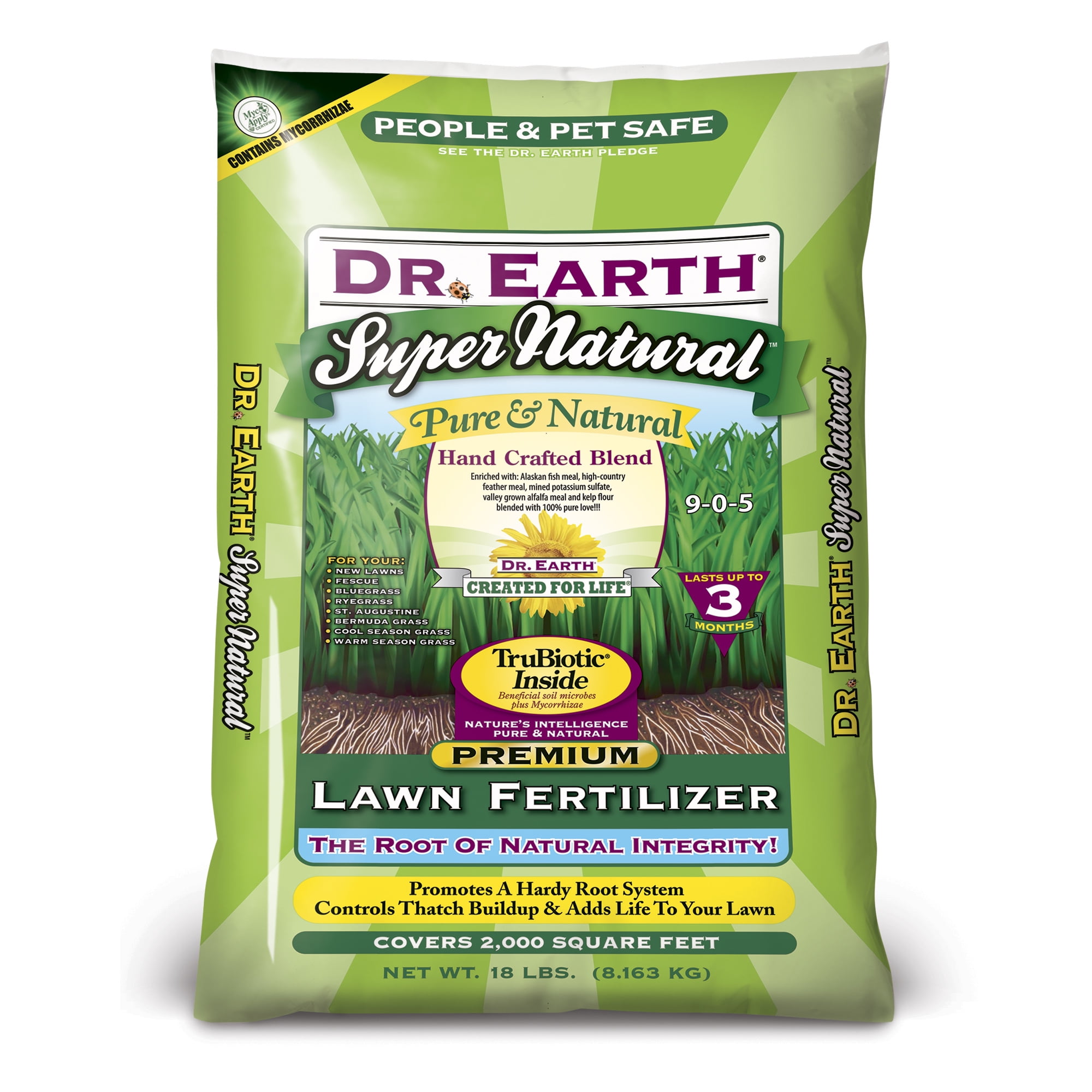 Dr. Earth 715 Super Natural Lawn Fertilizer, 18 lbs - Walmart.com