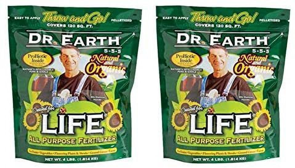 Dr. Earth 736P Life Organic All Purpose Fertilizer in Poly Bag, 4-Pound ...