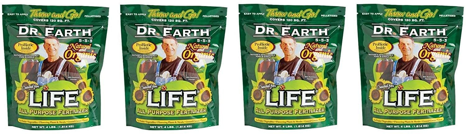 Dr. Earth 736P Life Organic All Purpose Fertilizer in Poly Bag, 4-Pound ...