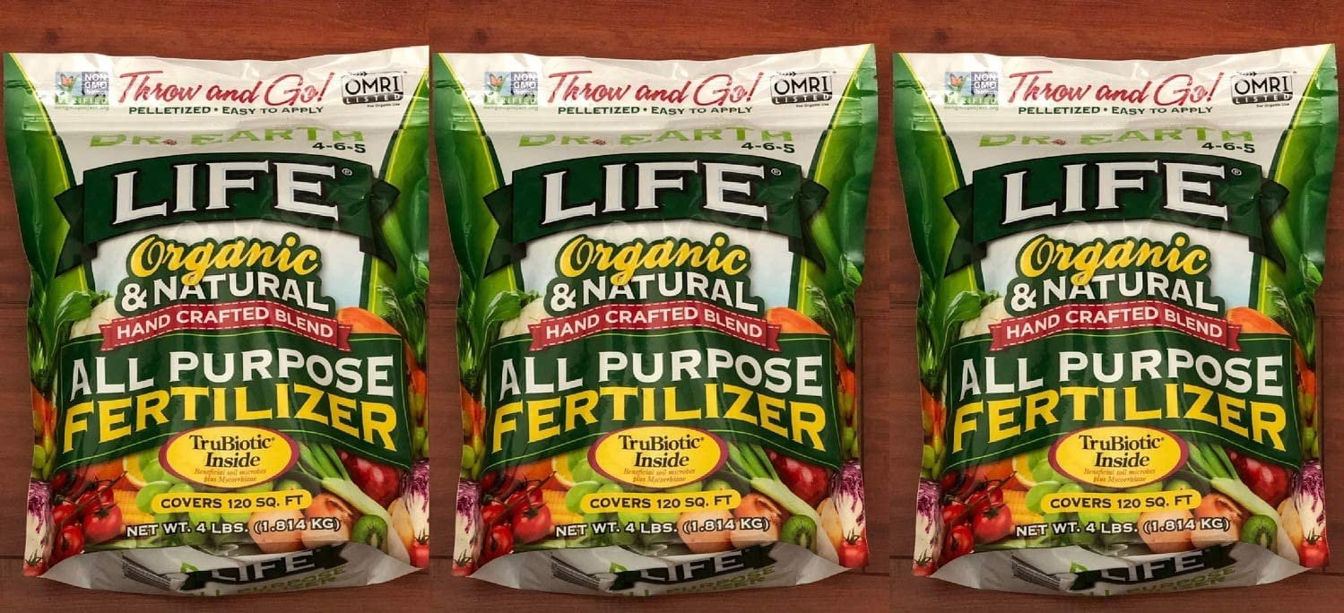 Dr. Earth Life All Purpose 4-6-5 Fertilizer 4-Lb - New #736P Packaging ...