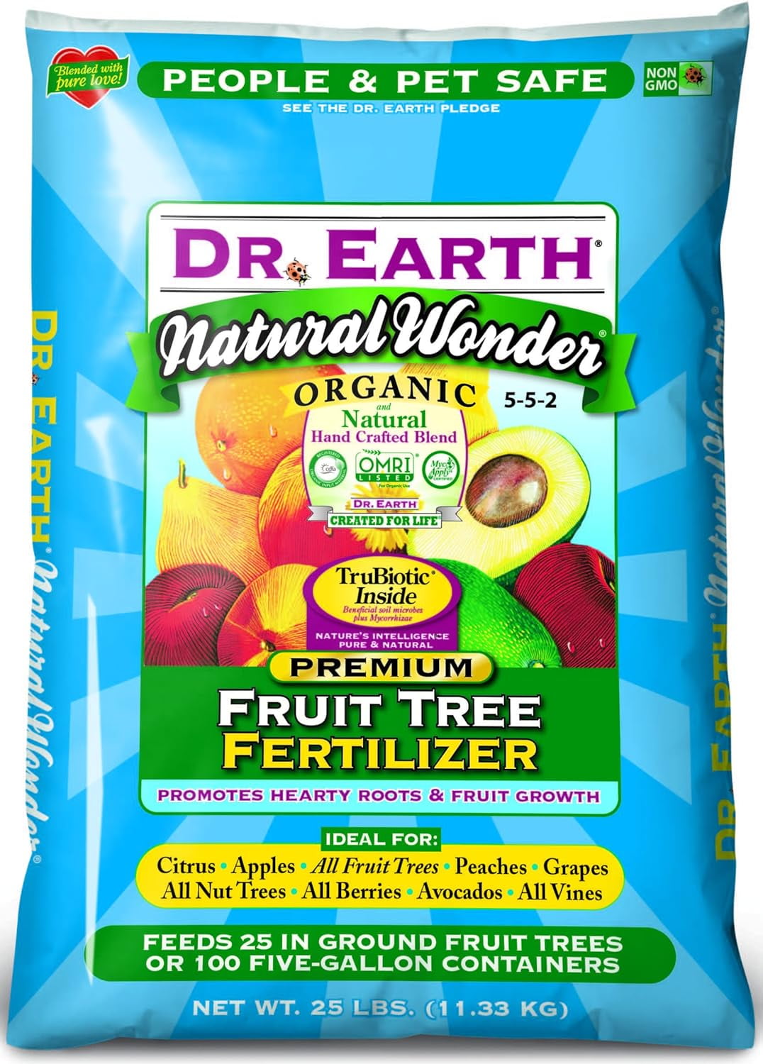 Dr. Earth Natural Wonder Fruit Tree Fertilizer 25 lb - Walmart.com