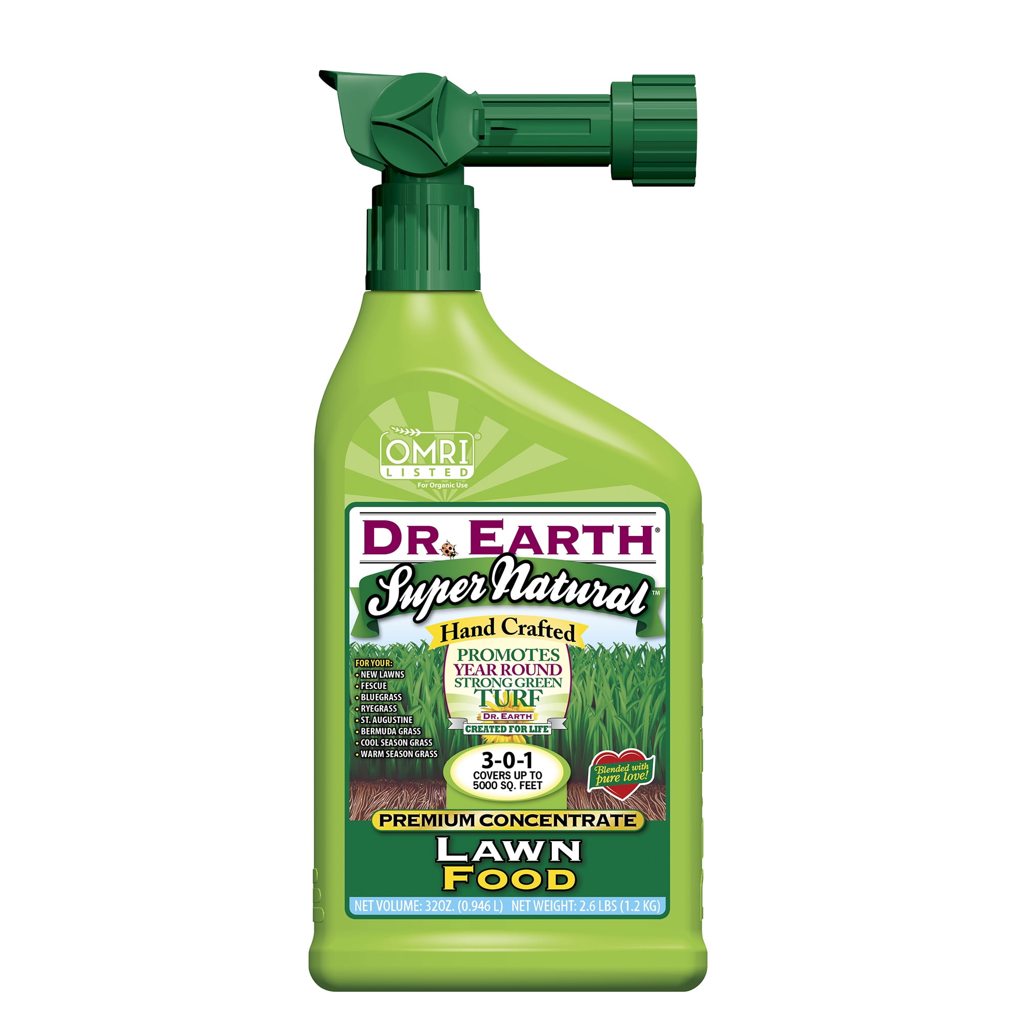 Dr. Earth Super Natural Lawn Fertilizer, 32 oz RTS with 100% ...