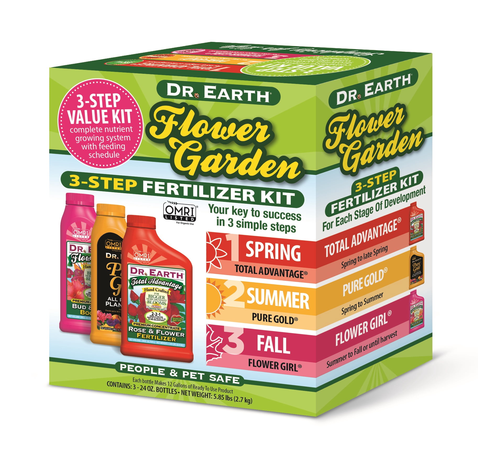 Dr. Earth Total Advantage Flower Garden Liquid Fertilizer kit, 3 pack ...