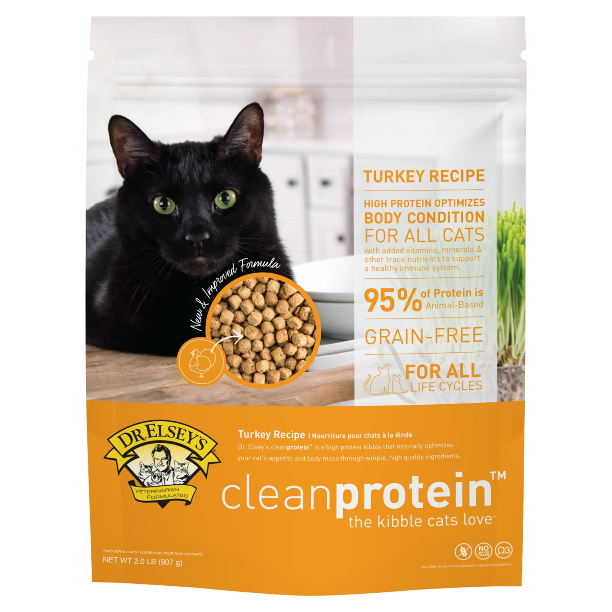 Dr. Elsey's Clean Protein Turkey Dry Cat Food - Cat Kibble Dry Food for ...