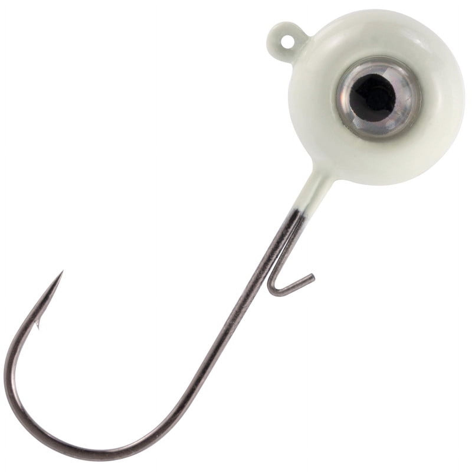 Dr.Fish 10 Pack 3D Eye Fishing Jig Heads Freshwater Fishing Jigs for Bass Walleye Crappie Round ...