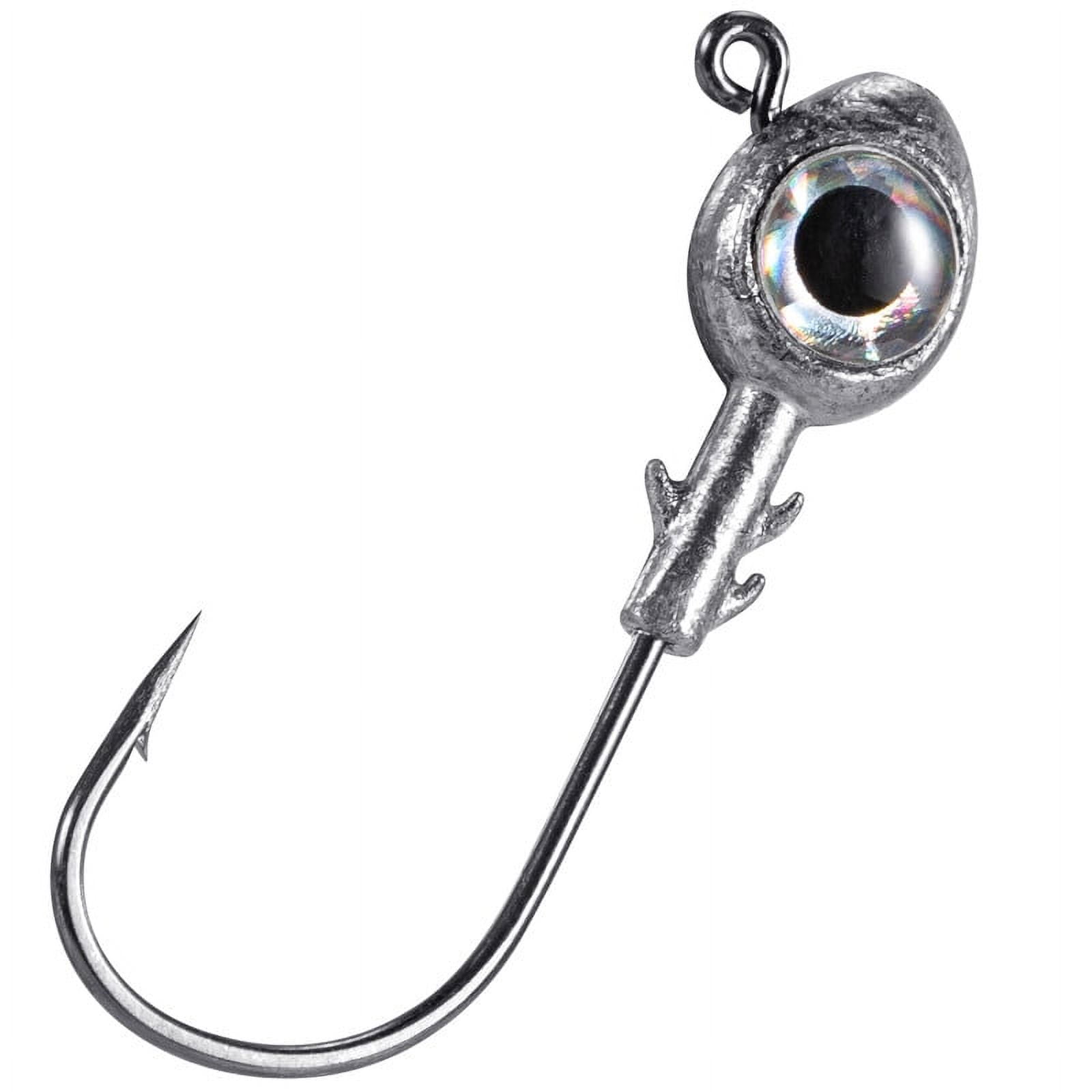 Dr.Fish 10 Pack Fishing Jig Heads for Bass 3D Big Eyes Hooks Crappie ...