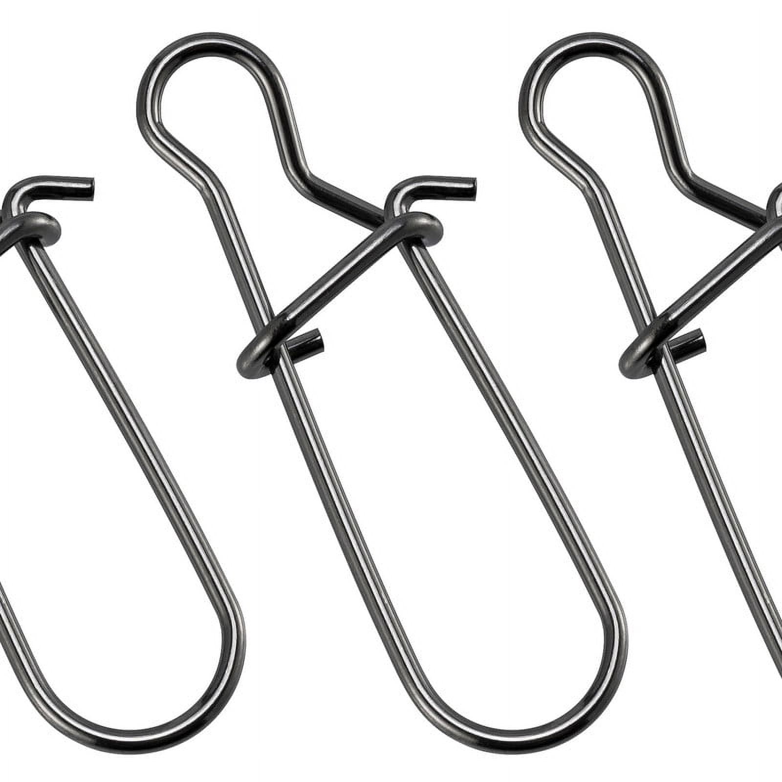 Dr.Fish 100 Pack Fishing Duo-Lock Snaps 220lb size 8 Stainless Steel ...