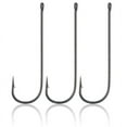 Dr.Fish 100pcs Aberdeen Hooks Size 12-2/0 Offset Long Shank Crappie ...