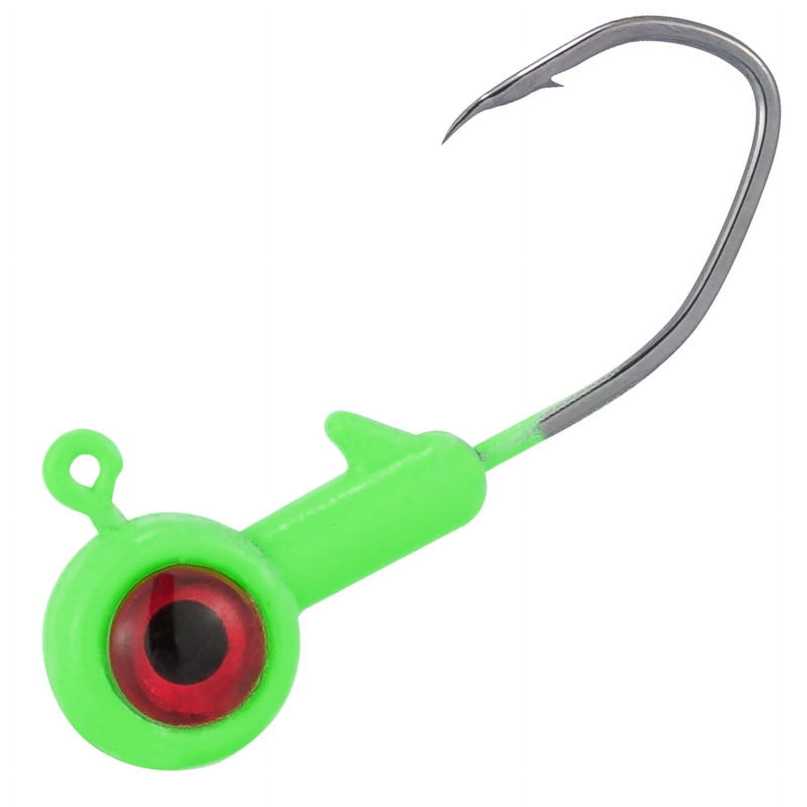 Dr.Fish 10pcs Fishing Crappie Jig Head Hooks 1/16oz Lead Ball Head Lure ...