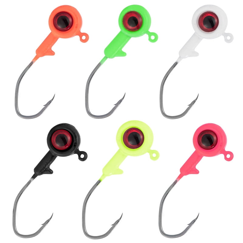 Dr.Fish Fishing Jigs Freshwater Jig Head 1/32oz for Bass crappie ...