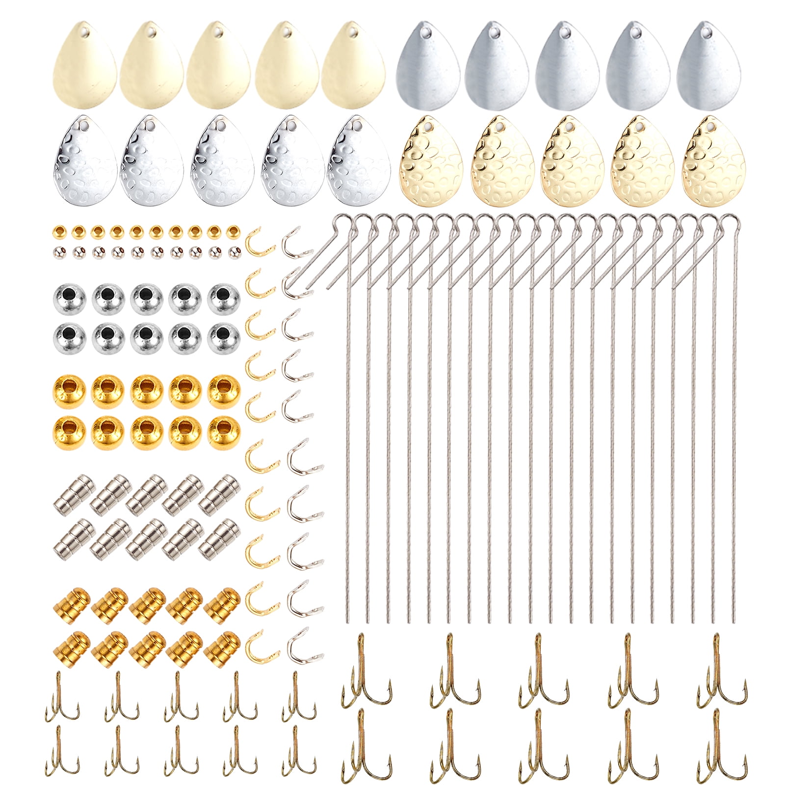 Dr.Fish 140pcs Fishing Spinner Lures Making Kit, Spinner Blades for ...