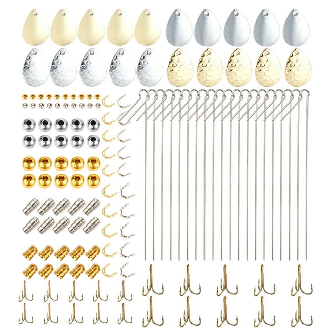 Dr.Fish 140pcs Fishing Spinner Lures Making Kit, Spinner Blades for ...