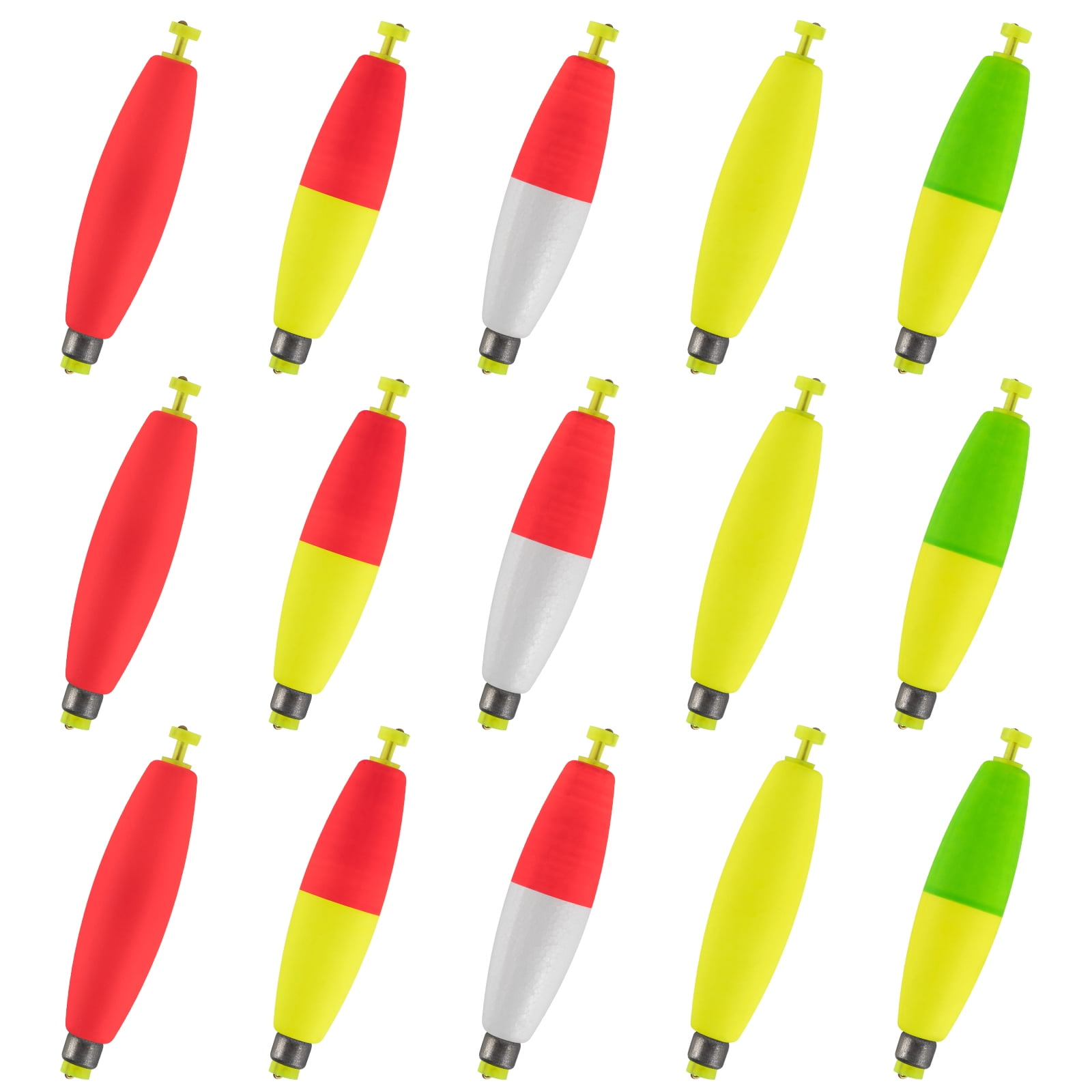 Dr.Fish 15 Pack Cigar Fishing Bobbers 3'' Weighted Bobbers EVA Foam ...