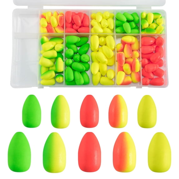 Dr.Fish 150pcs Fishing Floats Foam Strike Indicator Pompano Rig Walleye ...