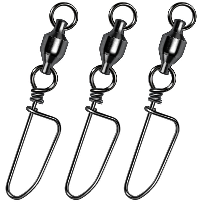 Dr.Fish 20-Pack Ball Bearing Swivels with Snaps, Fishing Snap Swivels ...
