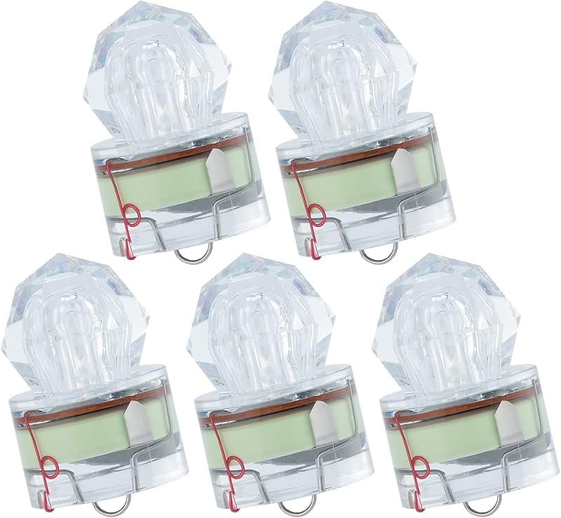 Dr.Fish 5 Pack LED Deep Drop Fishing Lights Diamond Lights Water ...