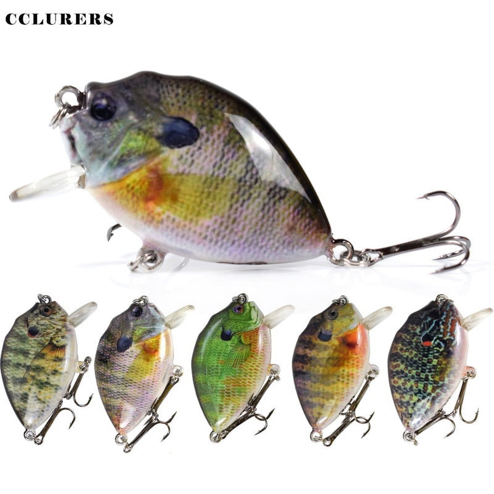 Dr.Fish Fishing Lure Shallow Diving Rattling Crankbait Hook Bass Bait ...