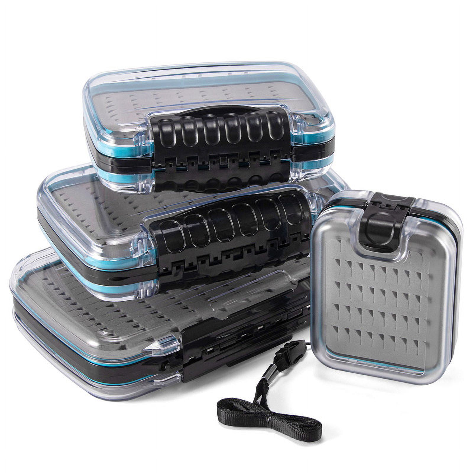 Dr.Fish Fly Fishing Box Flies Case Waterproof Fly Box Lure Foam Clear ...