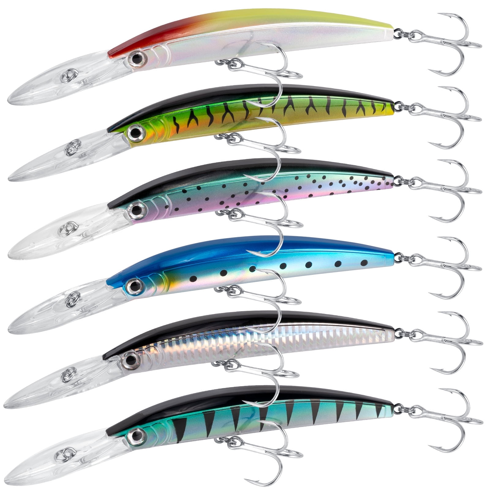 Dr.Fish Minnow Jerkbait 7" 13ft Deep Diving Lure Saltwater Hard Fishing ...