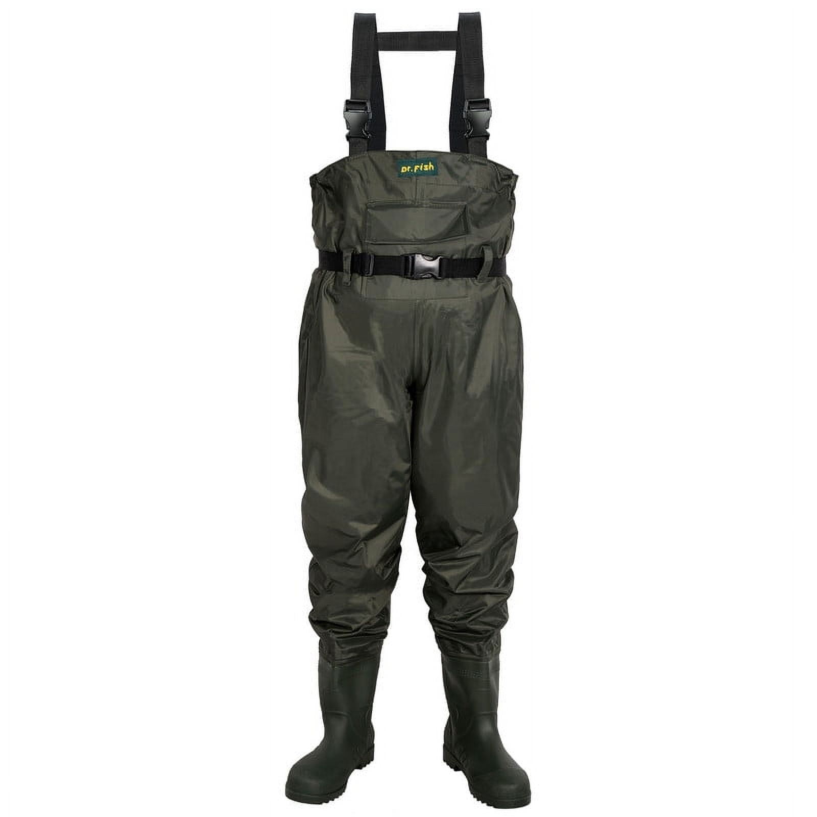 Dr.Fish Waterproof Chest Waders with Boots for Fishing, Gardening ...